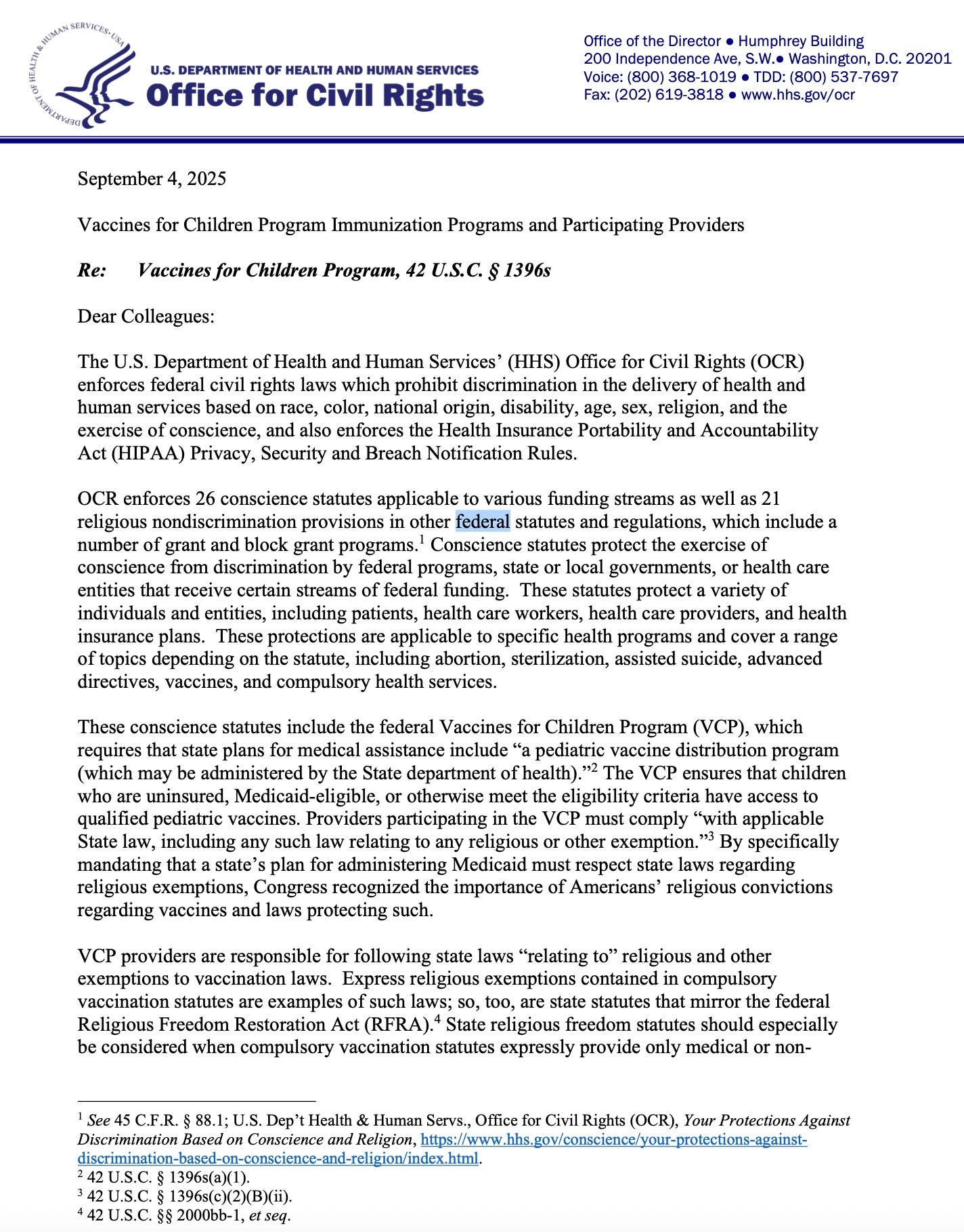 The HHS' Office for Civil Rights has now taken what they wrote for West ...