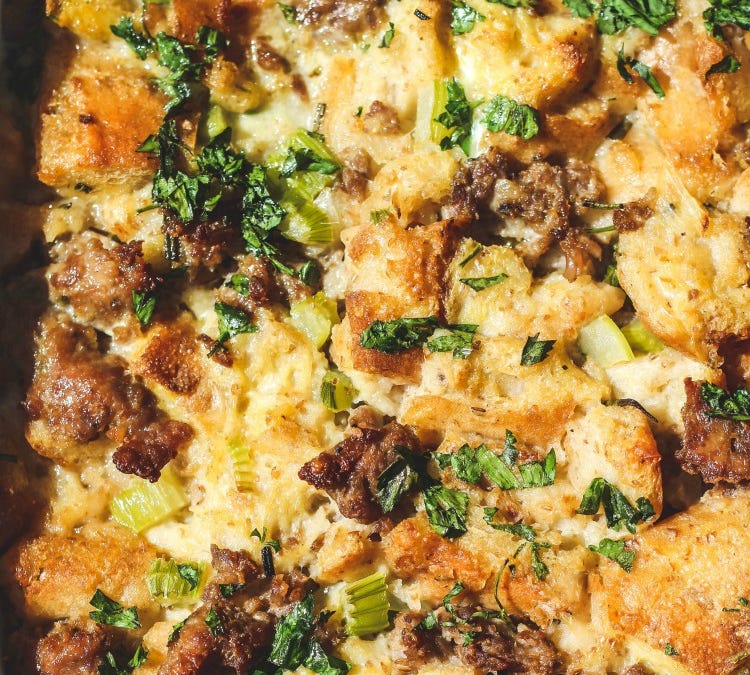 Best Ever Italian Sausage Stuffing - by Gabby