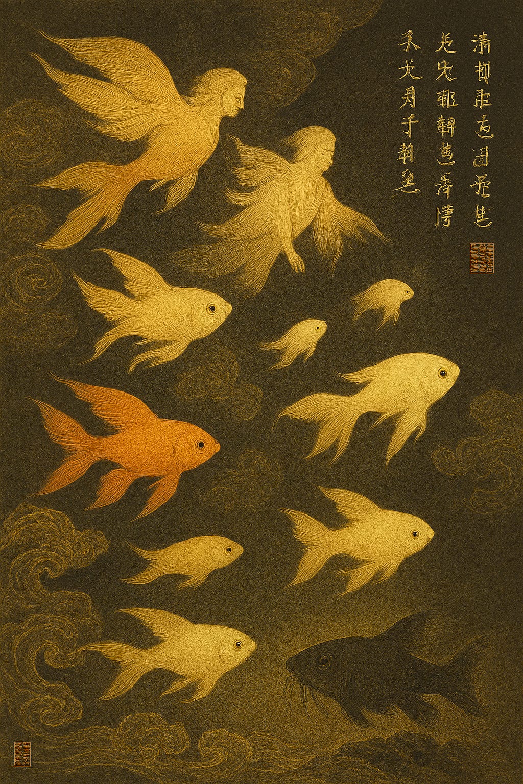 🏮🪽 Red Gold and White Silver