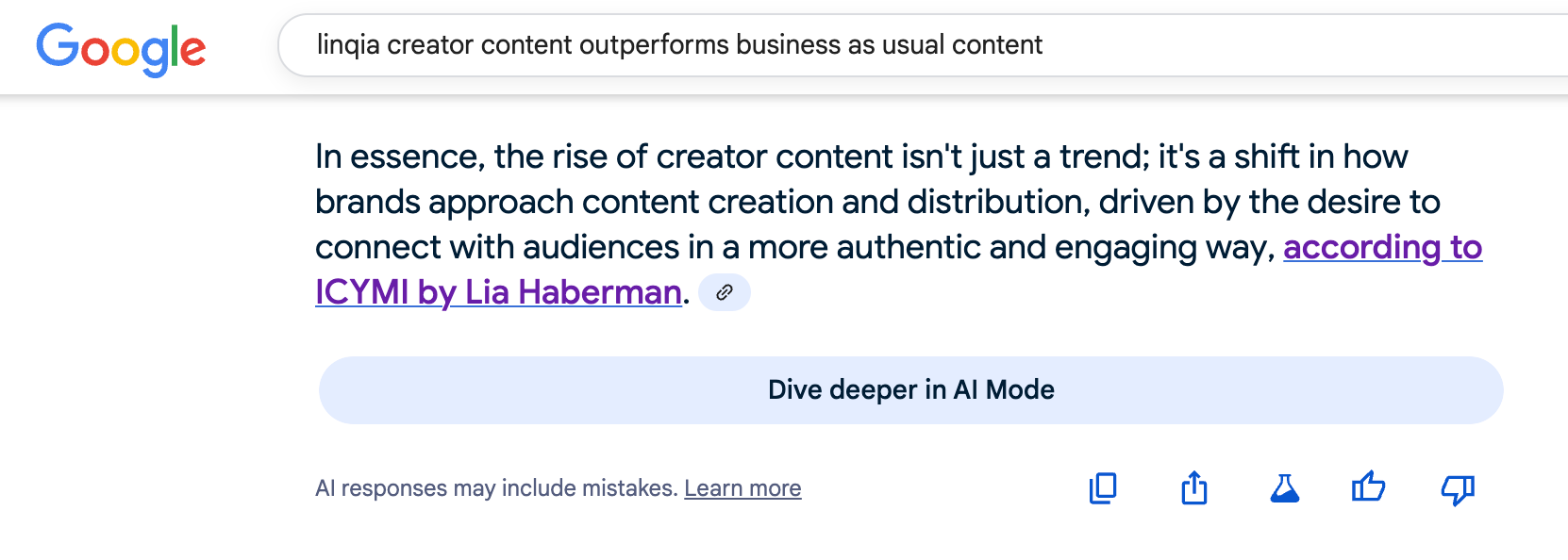 Lia Haberman (@liahaberman): "My Substack newsletter ICYMI came up as a ...