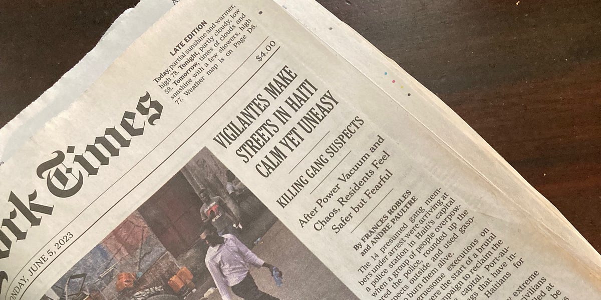 good newspaper article