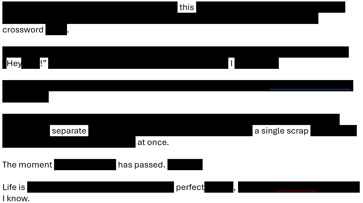 Blackout Poetry (Exercises in Style #11)