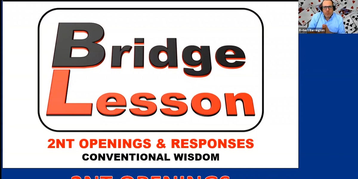 CONVENTIONS: RESPONSES TO 2NT - by Rob Barrington