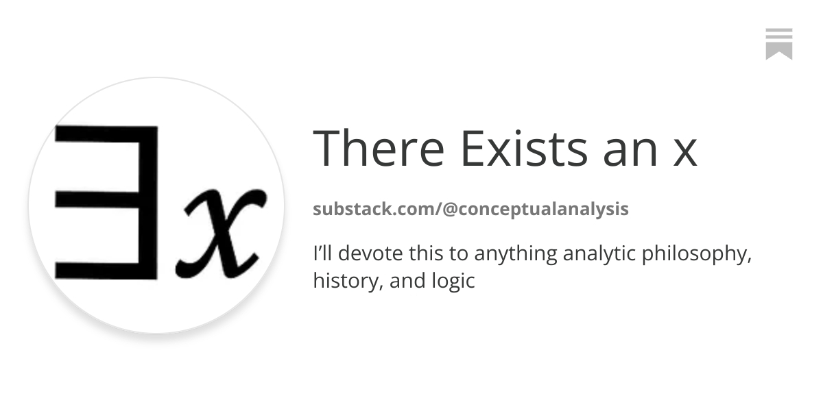 There Exists an x | Substack