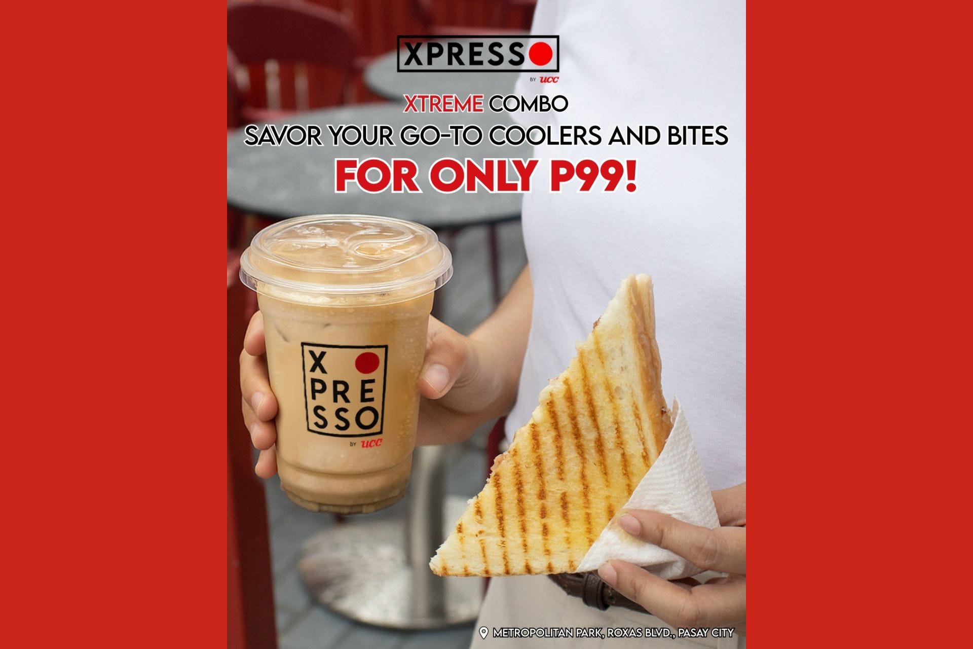 Enjoy a Cooler and Panini Sandwich at Xpresso by UCC for just 99 pesos ...