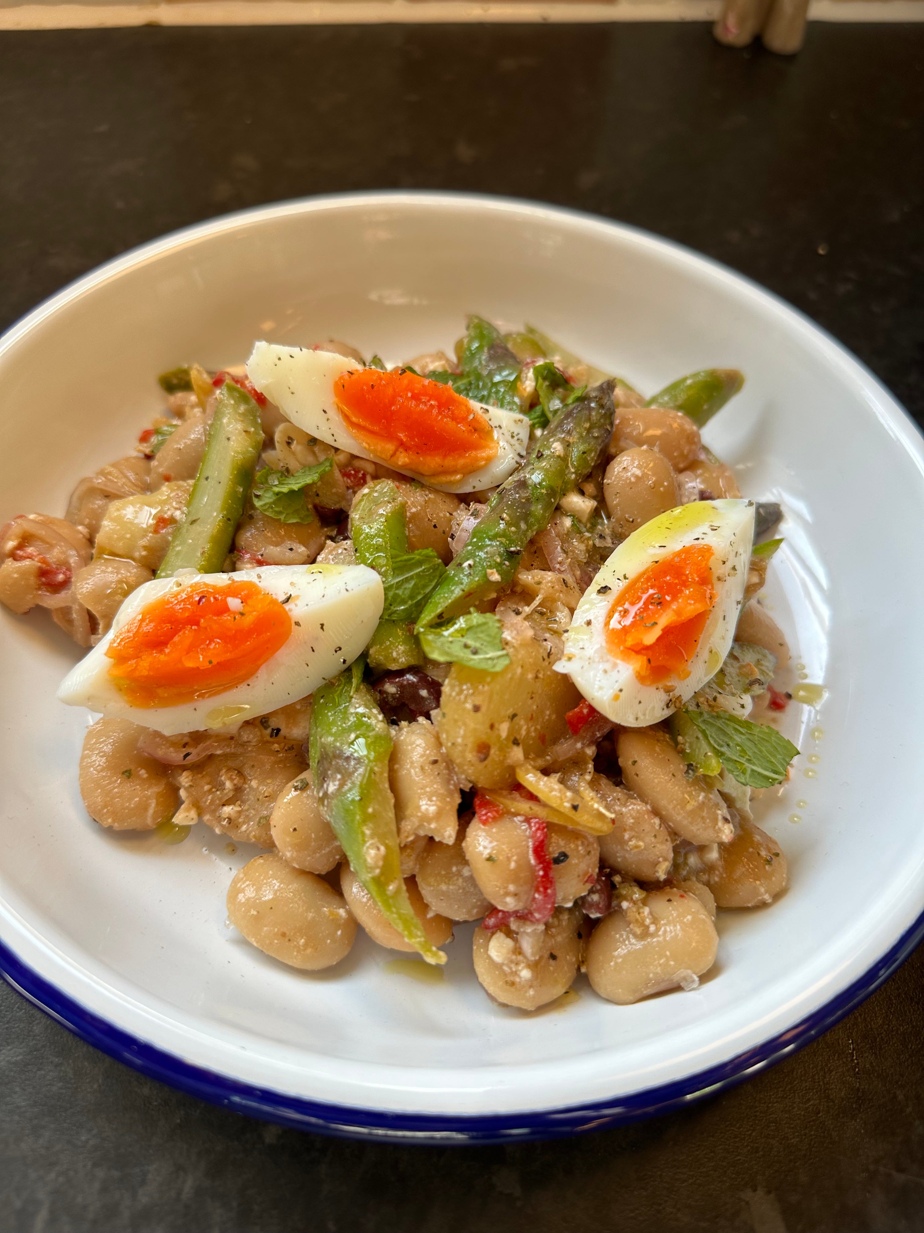 Asparagus, Butter Bean & Potato Salad - by Laila Mirza