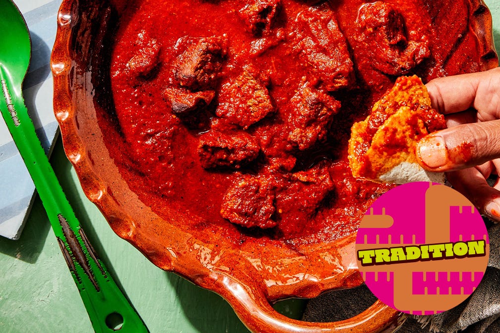 Morisqueta Michoacana: Pork Guiso with Guajillo and Tomato
