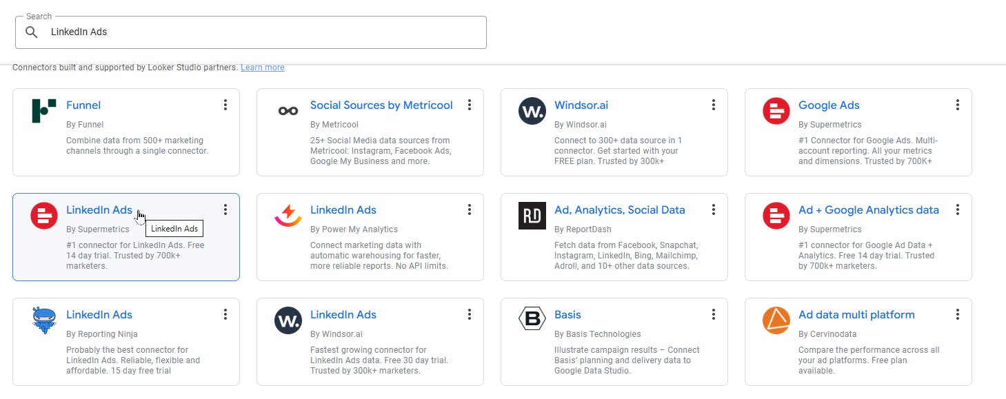 How to connect LinkedIn Ads to Looker Studio