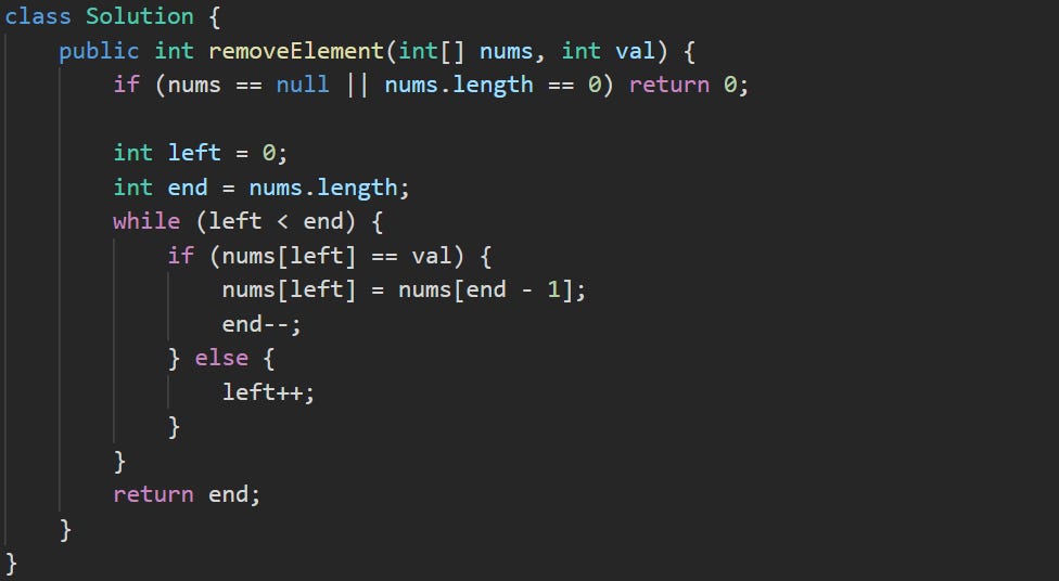 LeetCode #27: Remove Element — Solved in Java