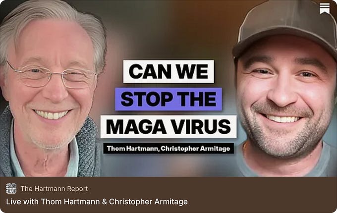Thom Hartmann (@thomhartmann): "What is the fate and future of America?"