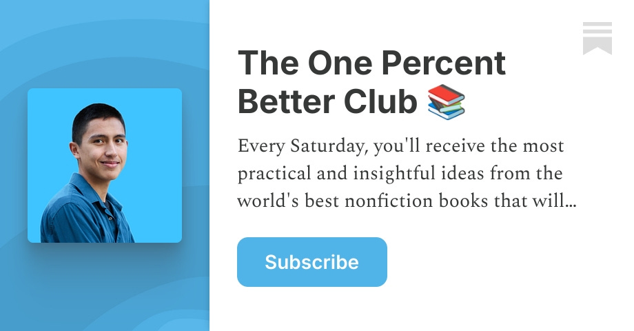 The One Percent Better Club 📚 | Vincent Carlos 📚 | Substack