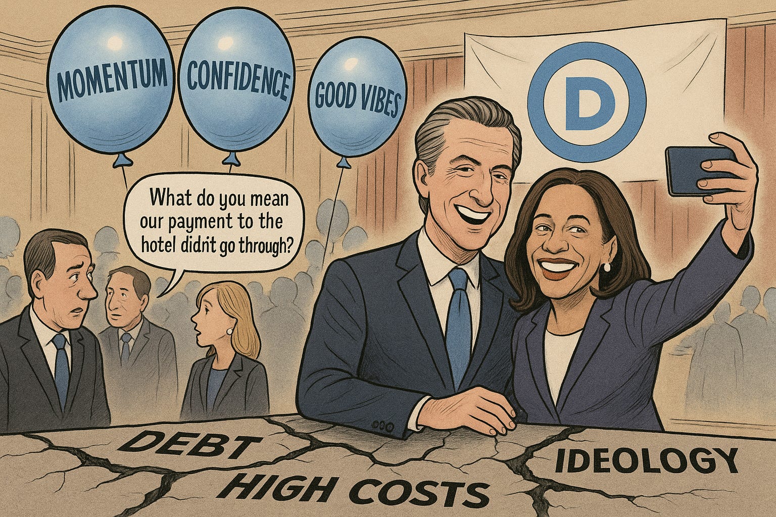 Democrats Tried to Project Confidence at a National Gathering in L.A ...