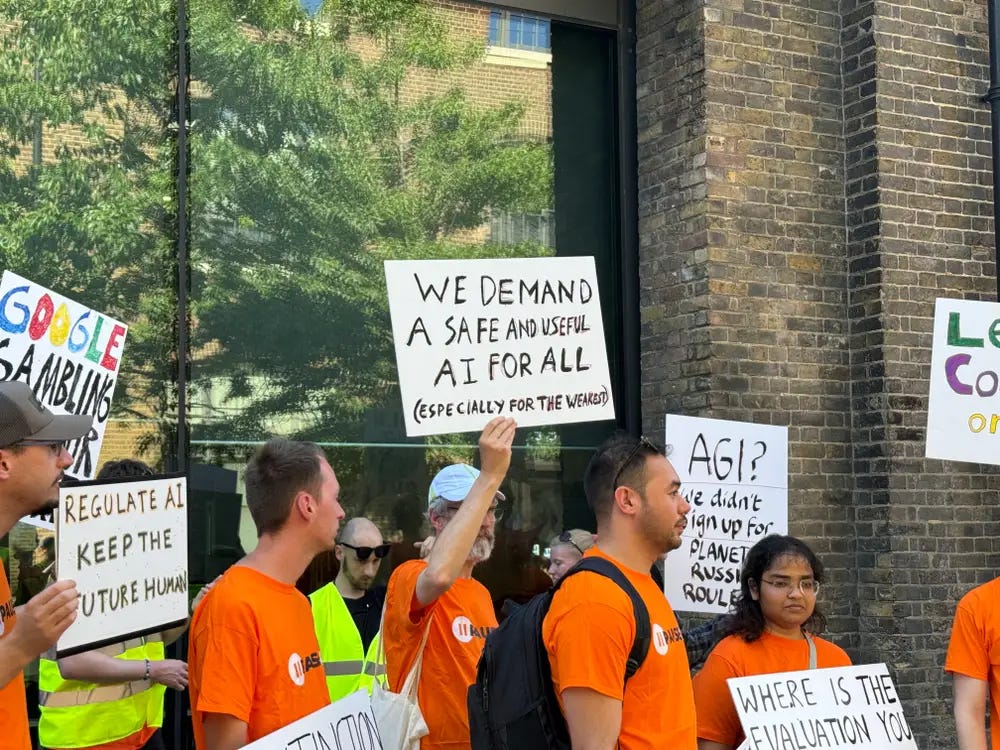 AI protests from around the world - by Rachel Shu