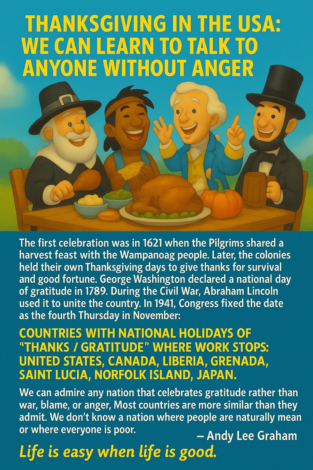 Thanksgiving in the USA: We Can Learn to Talk to Anyone Without Anger ...