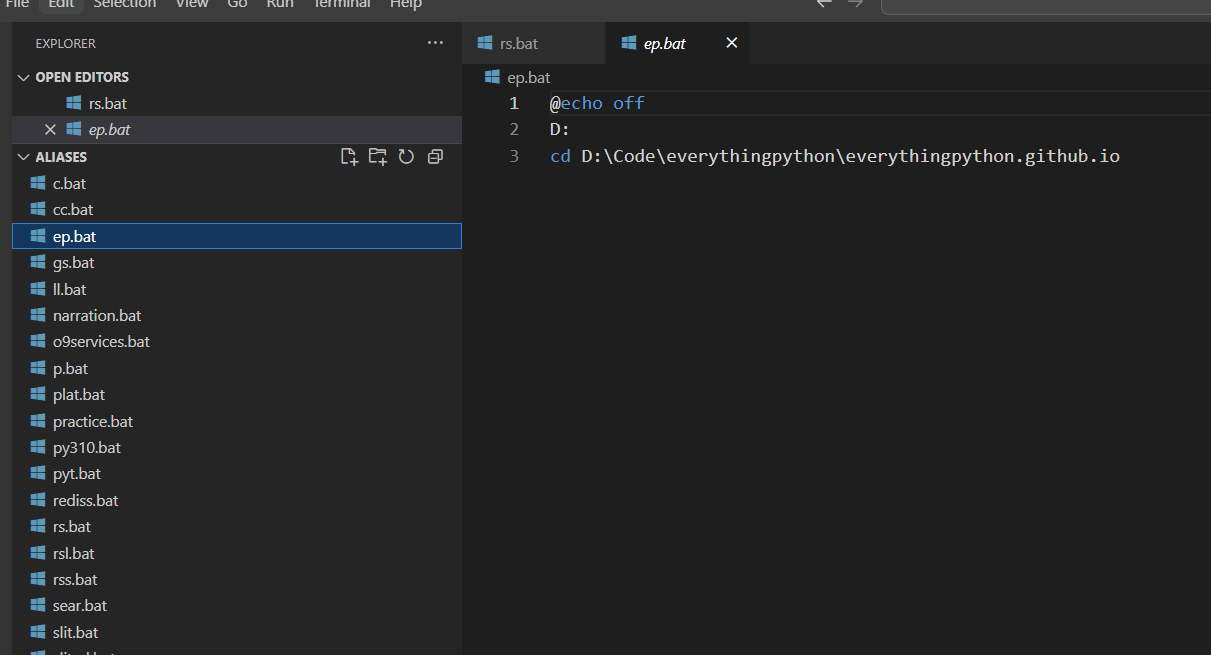 Aliases but for Windows - by Abhiram - Everything Python