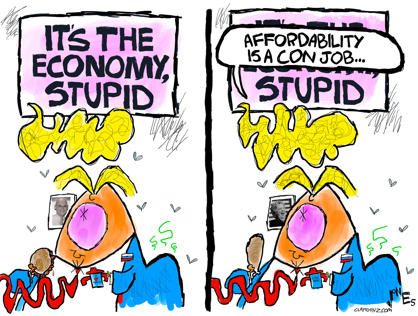 Con Job President - by Clay Jones - Claytoonz