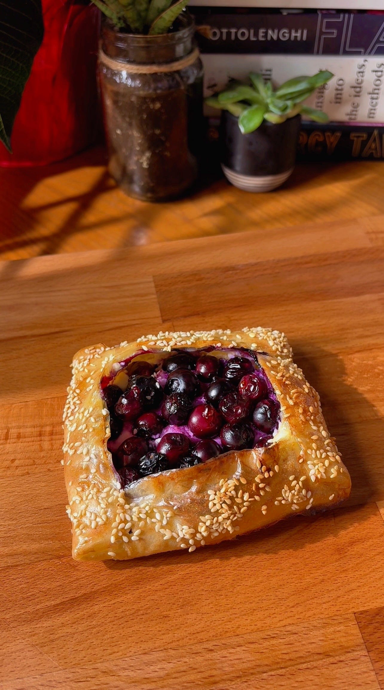 Blueberry and Ricotta Rice Paper Danish - by Chef Josh Gale