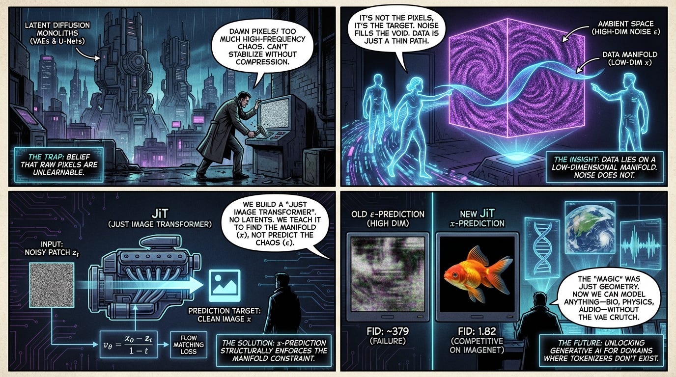 Back to Basics: Let Denoising Generative Models Denoise