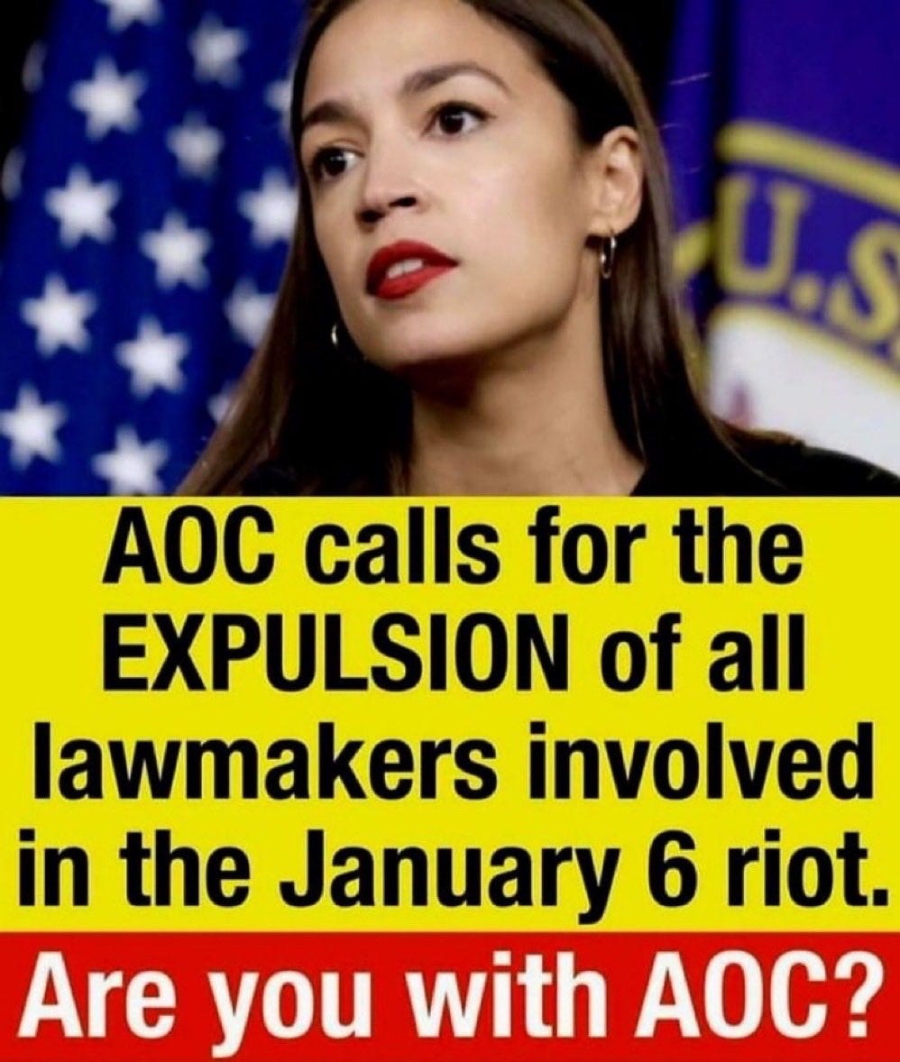 GrrlScientist (@grrlscientist): ""AOC calls for the EXPULSION of all ...