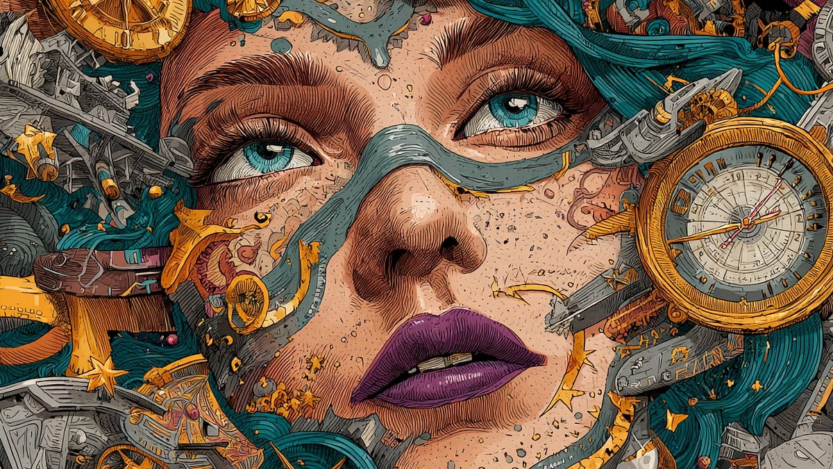 #922 Metaphorical Layering Portraiture - AI Art Daily