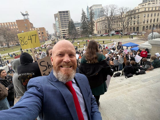 Brian Lenney (@brianlenney): "These leftists stopped by the Boise ...