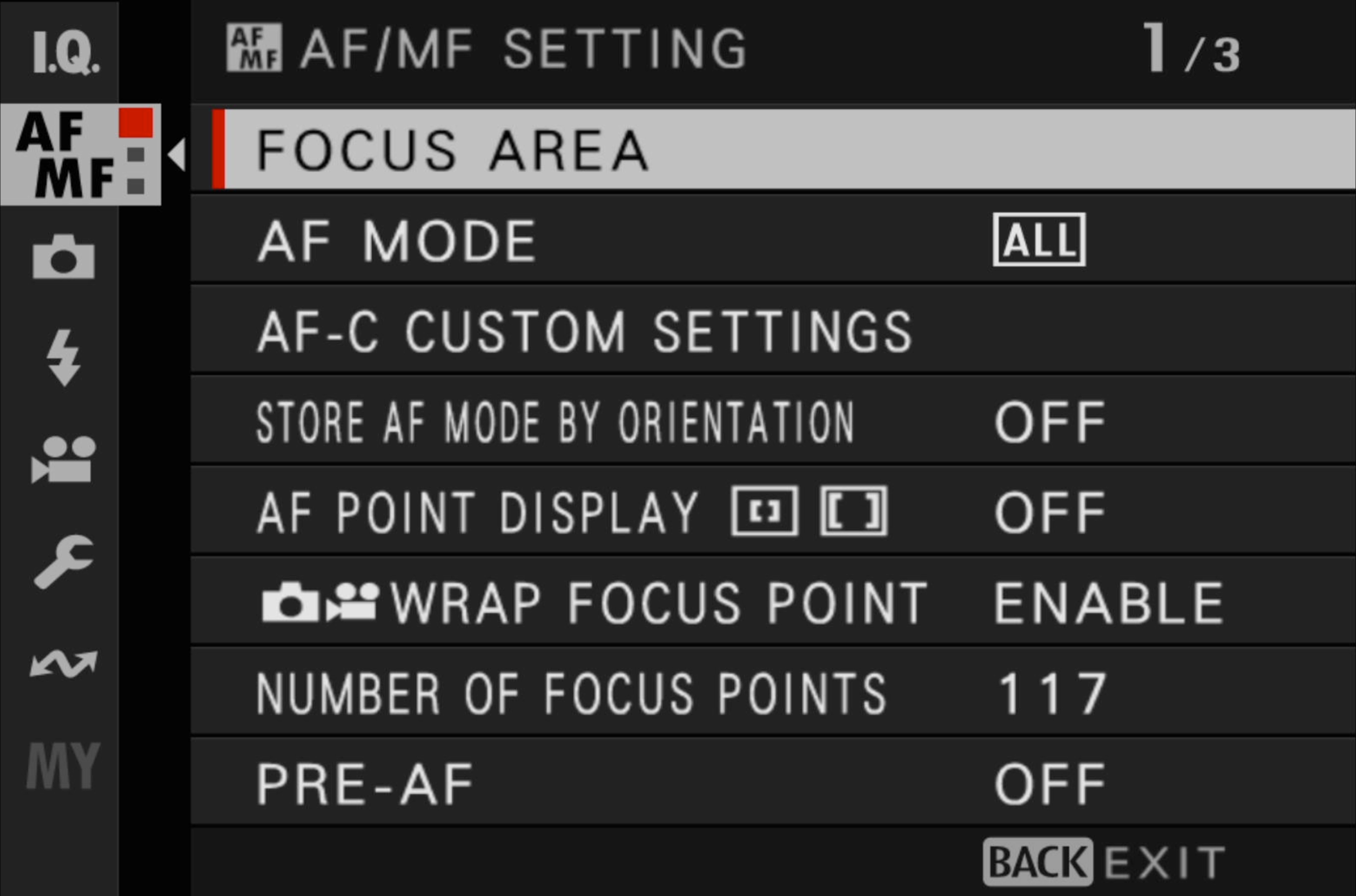 Fujifilm X Series: Understanding AF/MF Setting Menu (Post 1/2)