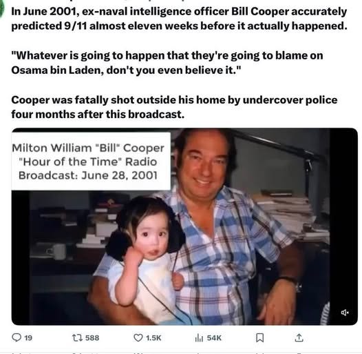 Bill Cooper, former intelligence officer turned whistleblower ...
