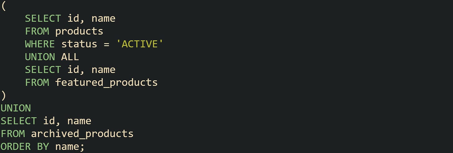 How to Use UNION and INTERSECT in SQL
