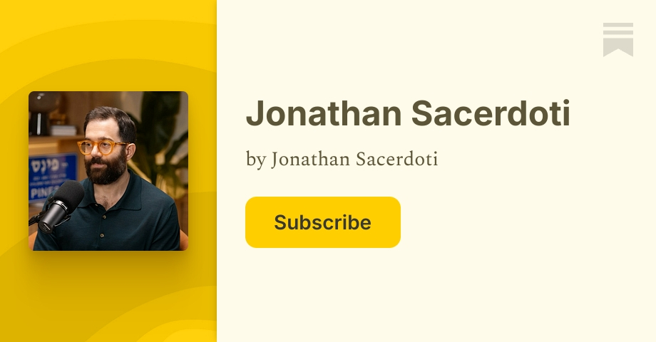 Jonathan Sacerdoti | Substack
