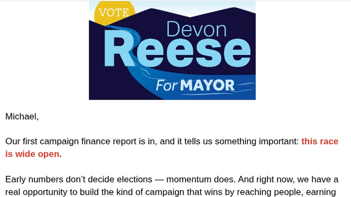 How Devon Reese’s Fundraising Slowed in 2025 and Where His 2024 Donors Went
