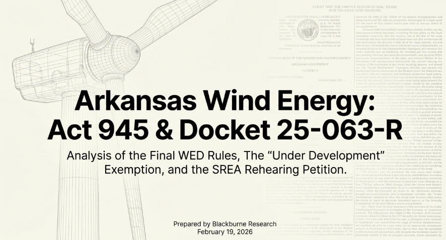Built on Deadline, Contested in Practice: Arkansas Adopts Wind Energy ...
