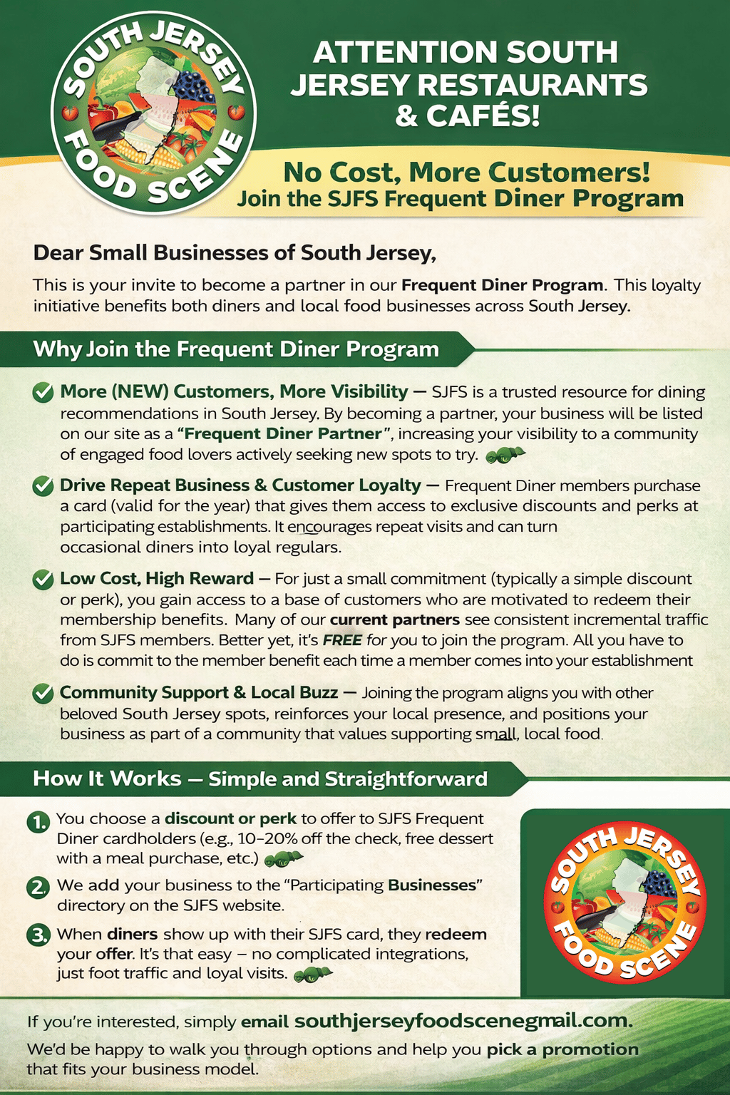 Frequent Diner Business Updates [2/6/2026]