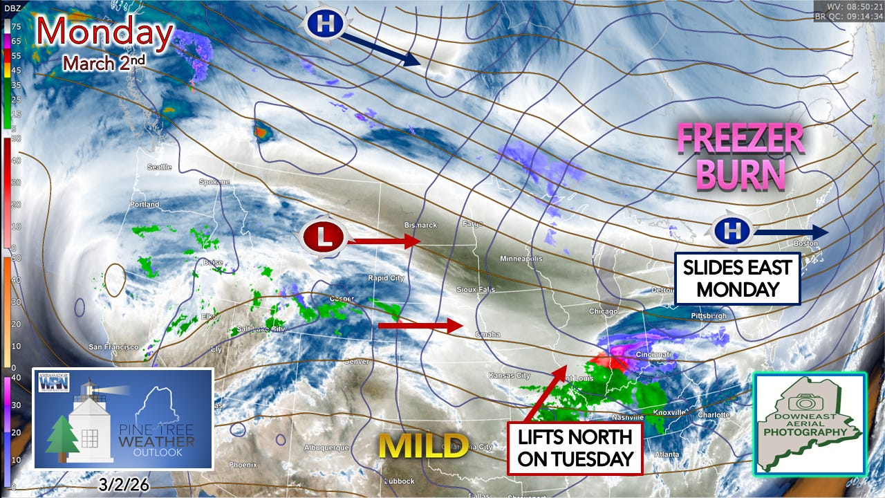 After a cold Monday, snow moves in late Tuesday