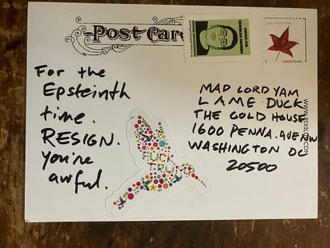 Postcards to That Asshole #18 - by The Estivating Hibernian
