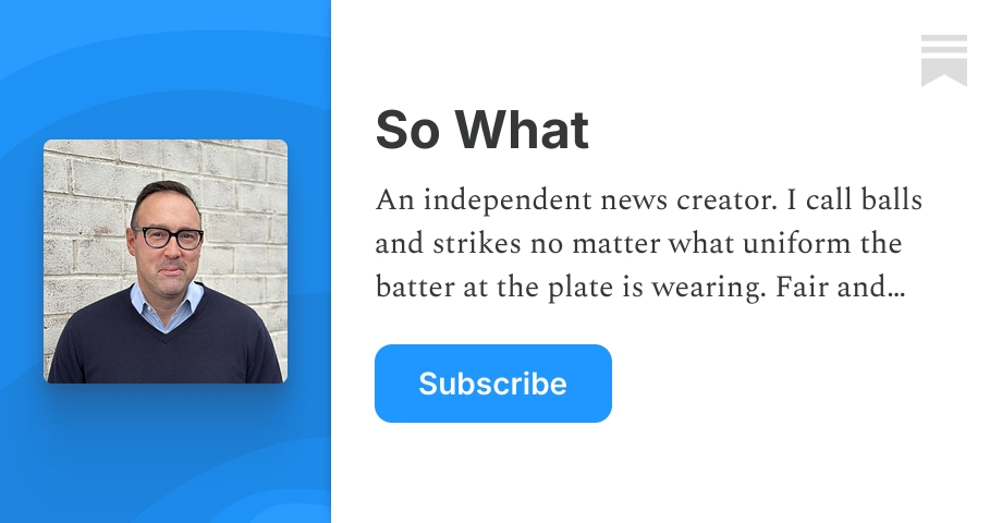 So What | Chris Cillizza | Substack