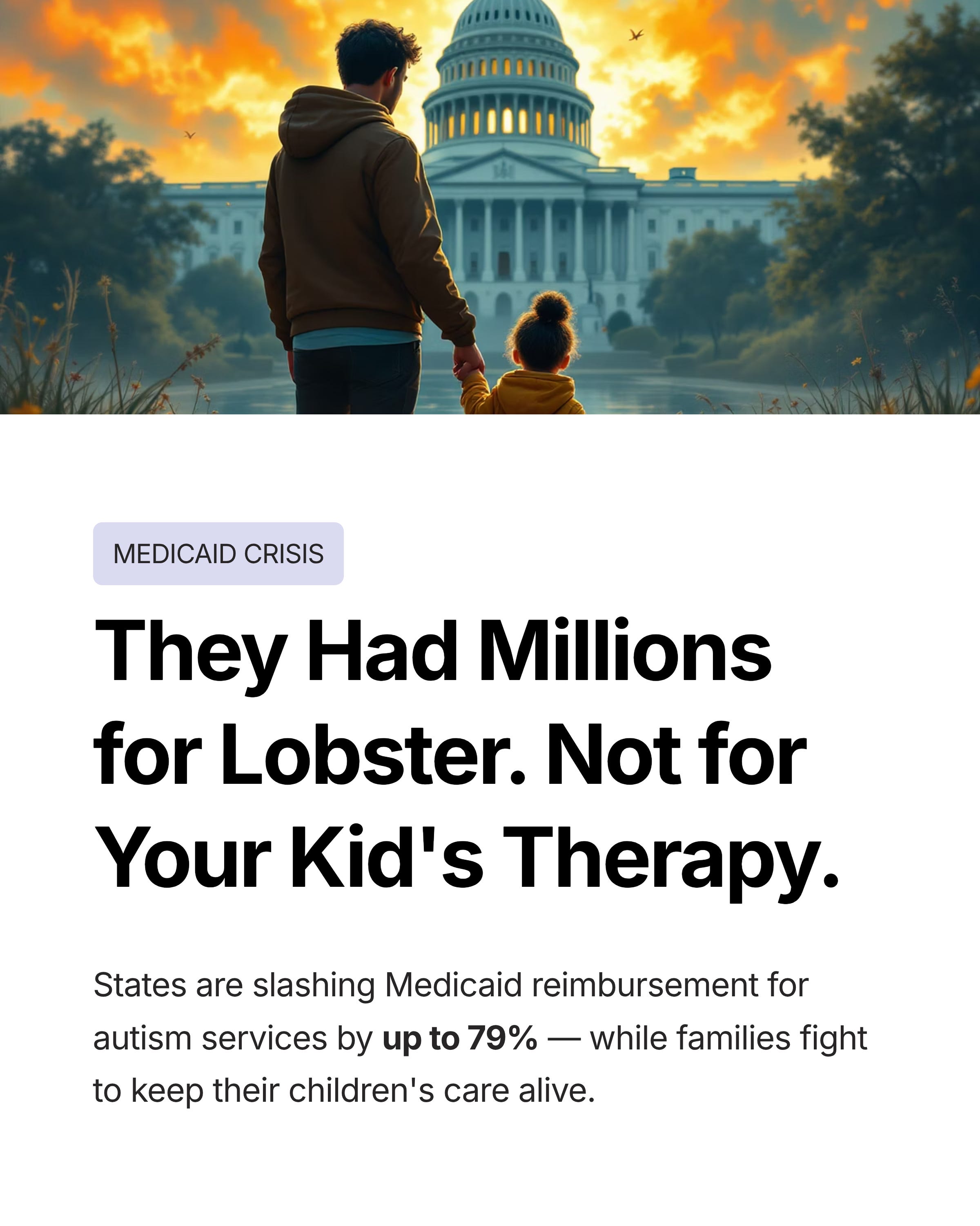 They Had Millions for Lobster But Not for Your Kid's Therapy: The ...