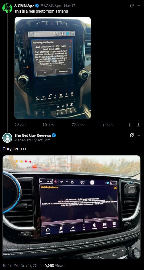 Auto Manufacturers Are Spamming Drivers With Pop-Up Ads That They Can't ...