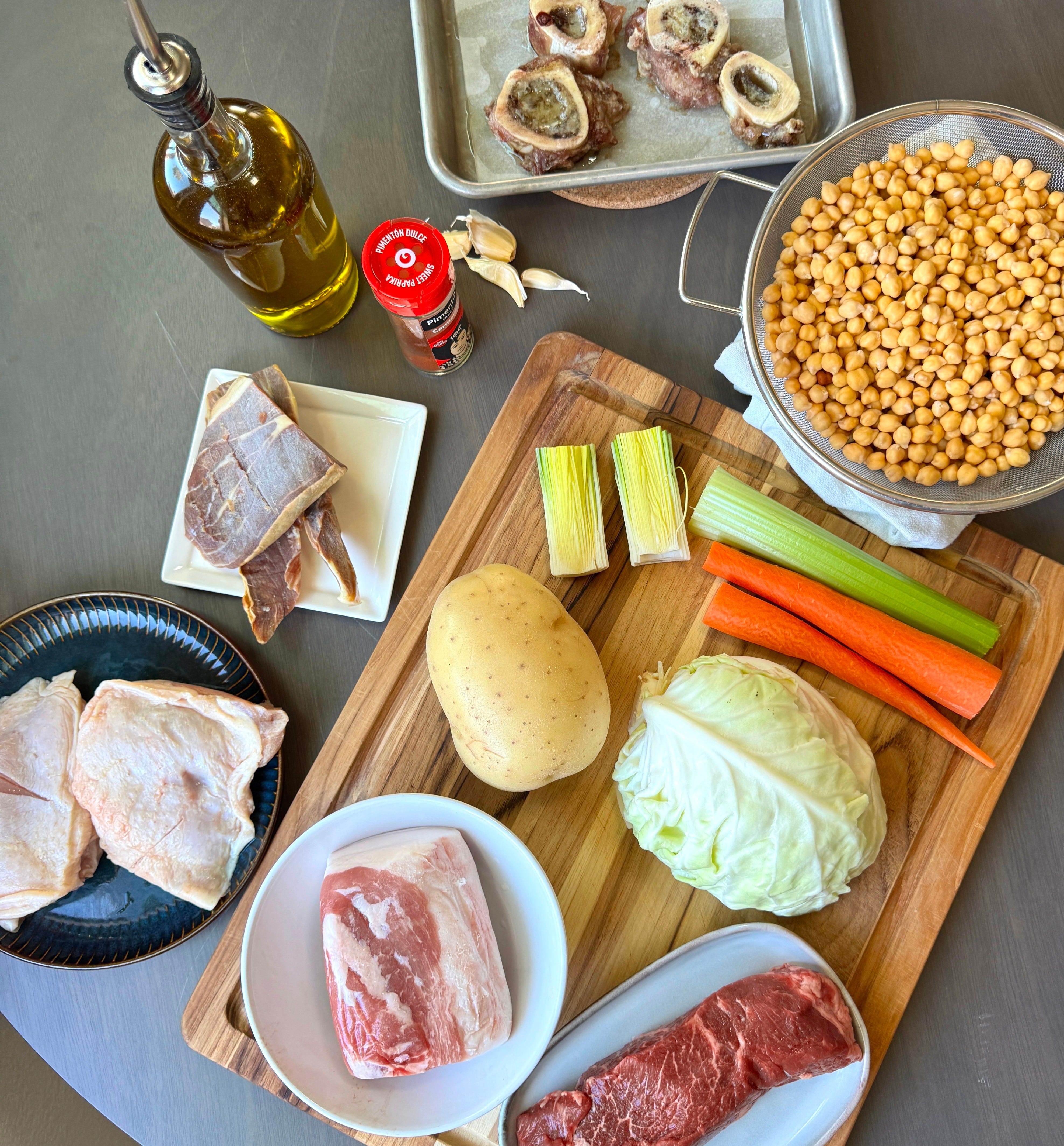 Cocido Madrileño (Traditional Spanish Stew)