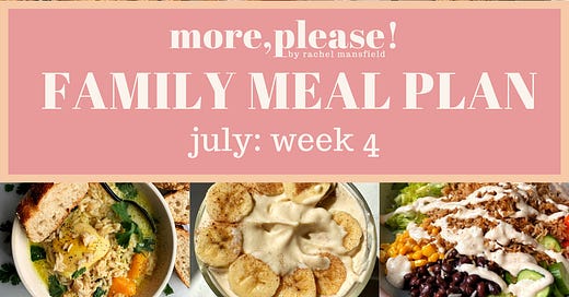 more, please by rachel mansfield | Substack