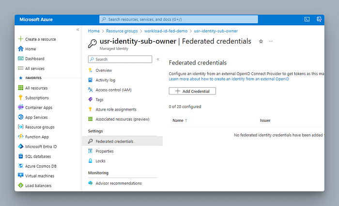 Using Workload Identity Federation for Azure DevOps Service Connections