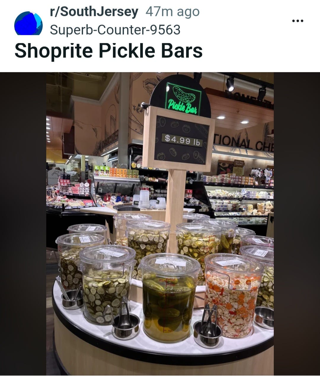 All I wanted to know was whether we'd be getting a pickle bar