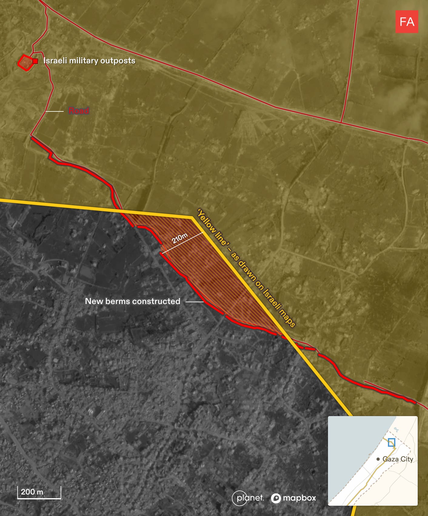 Israel Is Turning the Yellow Line Splitting Gaza into a Physical Barrier