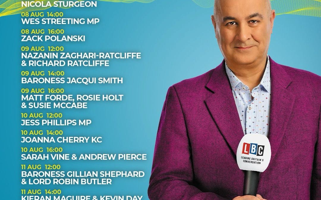 Guest Lineup Revealed for Iain Dale ALL TALK at 2026 Edinburgh Fringe
