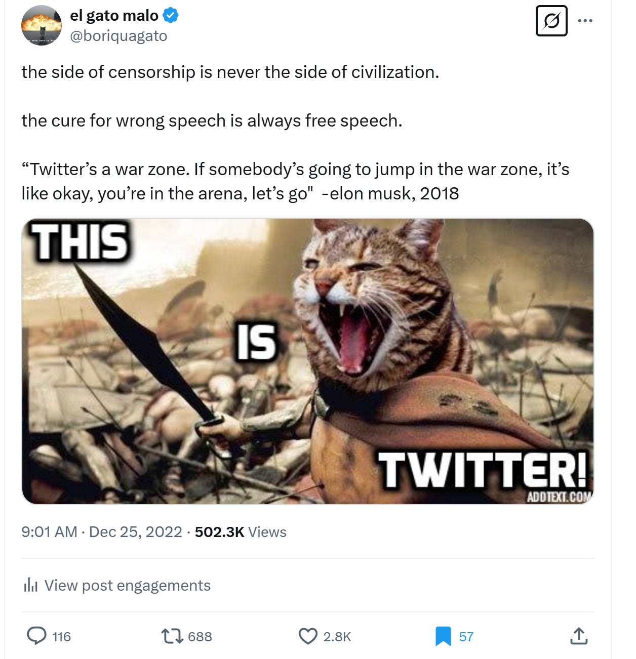 bad cattitude turns 4 - by el gato malo - bad cattitude