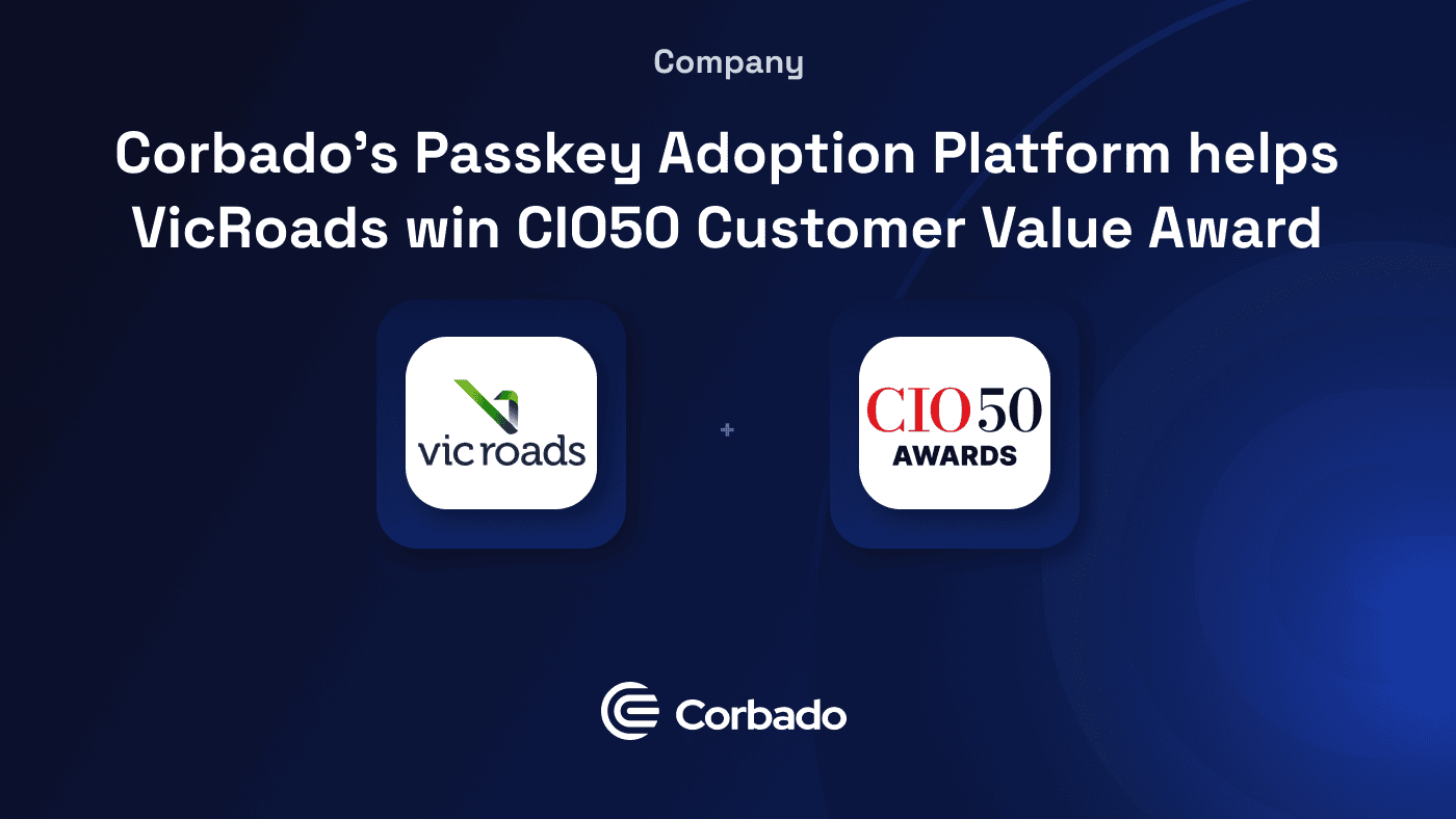 VicRoads wins CIO50 award powered by Corbado's Passkey Adoption Platform