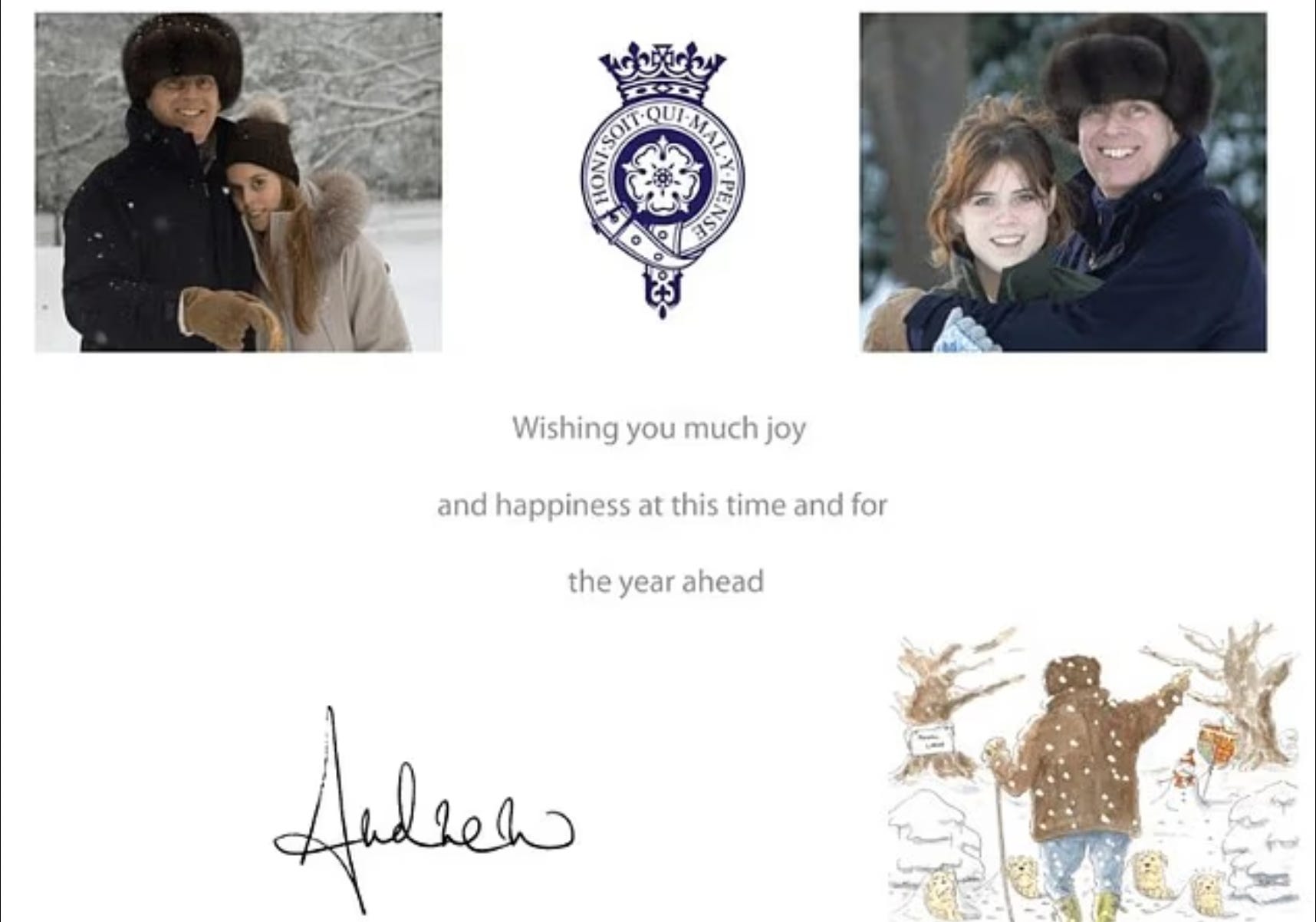 Ex-Prince Andrew Sent Christmas Cards With Photos of Beatrice and ...