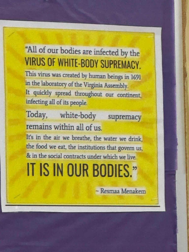 EXCLUSIVE: Grade 9 poster says “white-body supremacy” is a “virus” in ...