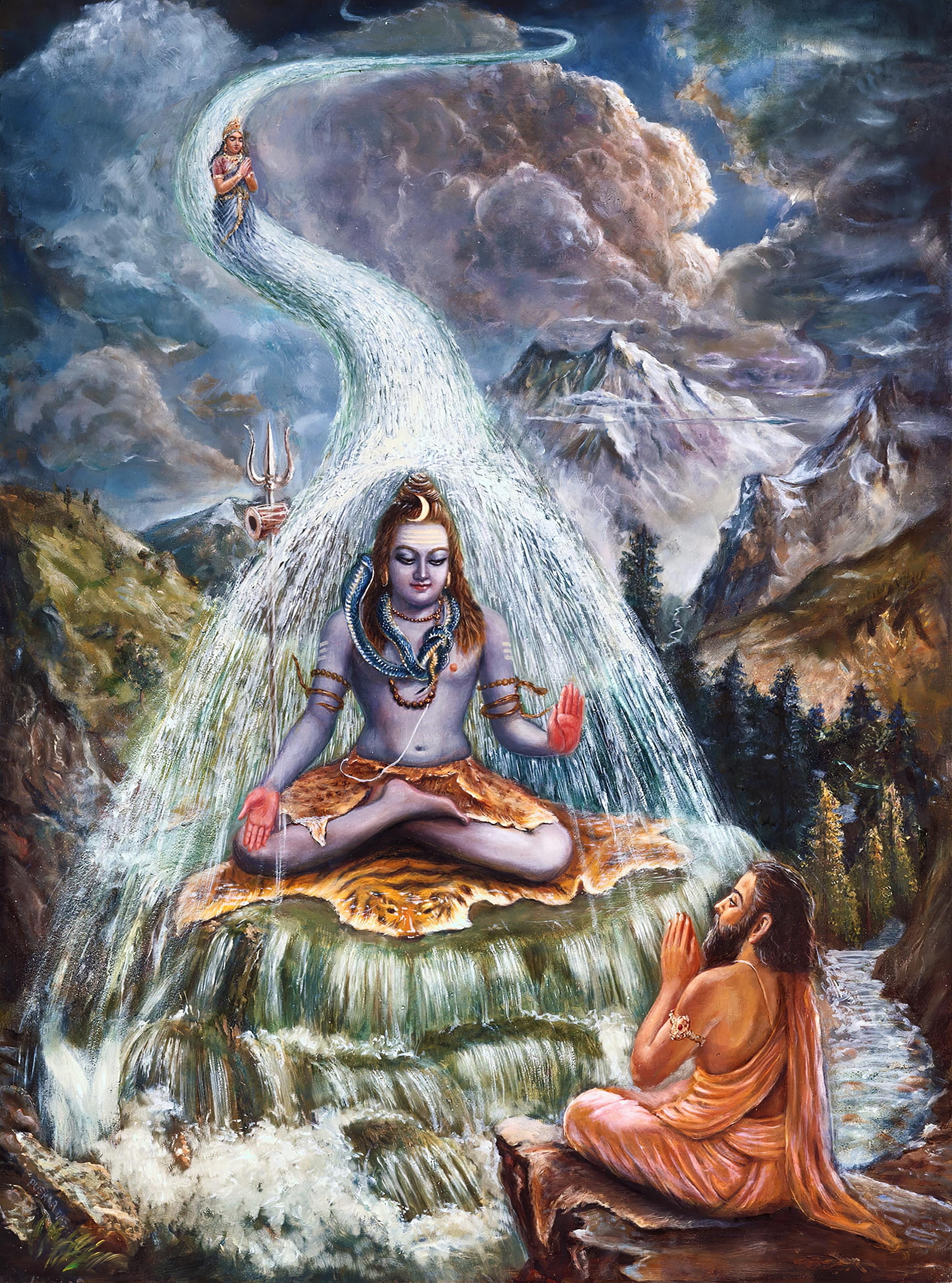 How the Ganges passes through the whole universe before reaching Earth