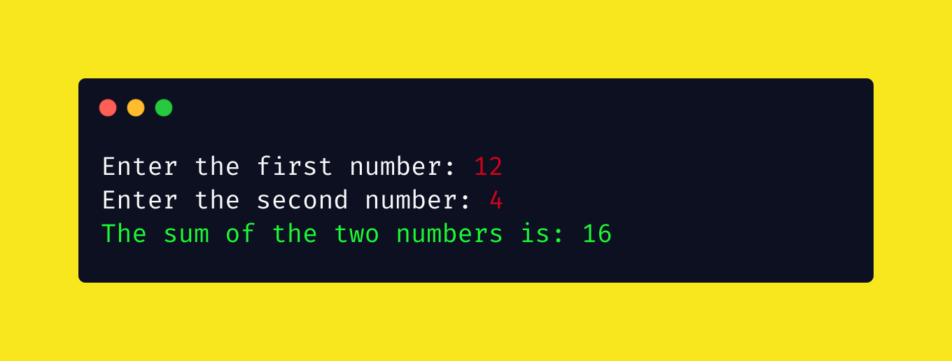 Python Project: Summing Up Two Numbers from User Input