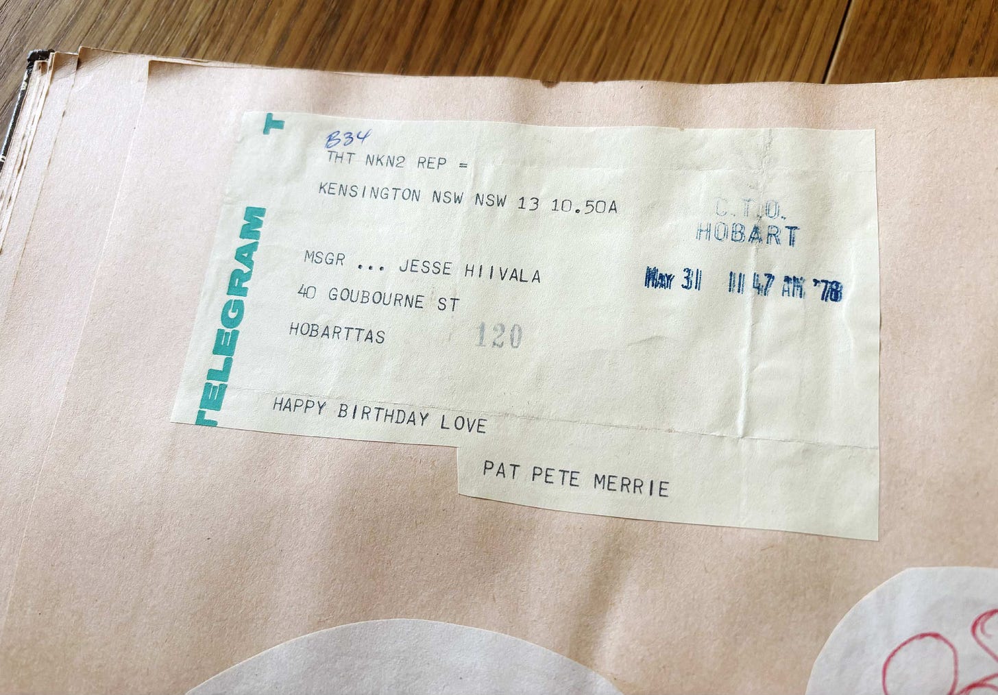 [1978] Message from the past: a telegram that crossed the globe
